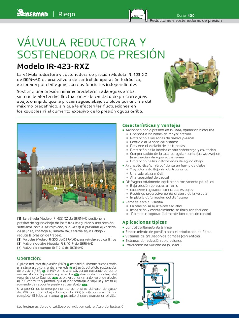 IR 423-RXZ Product-Page Spanish 4-2021 | PDF | Presión | Bomba