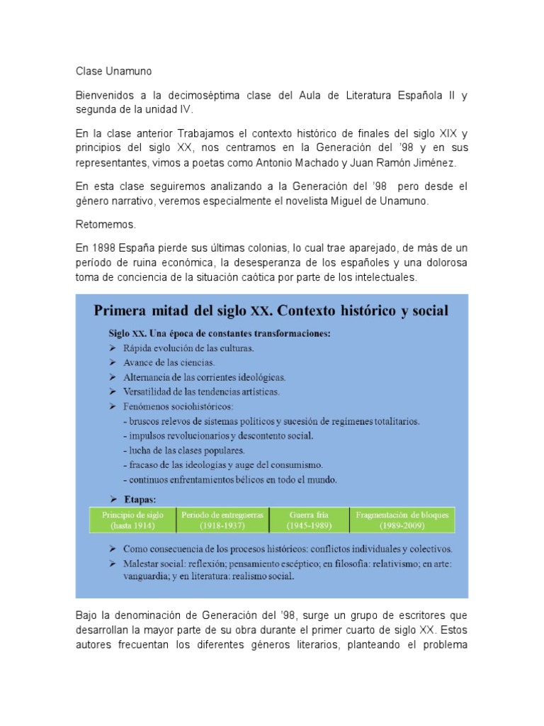 Clase 17 Unamuno | PDF