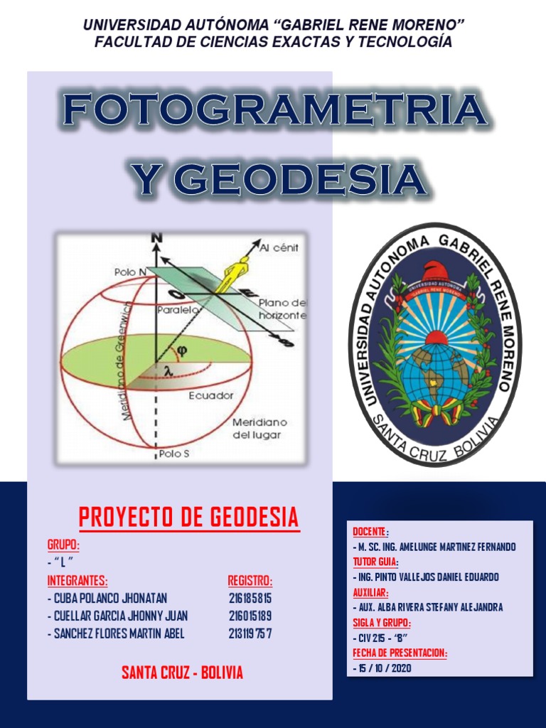 Proyecto de Geodesia Grupo L | PDF | Matemática Elemental | Ciencias de la Tierra
