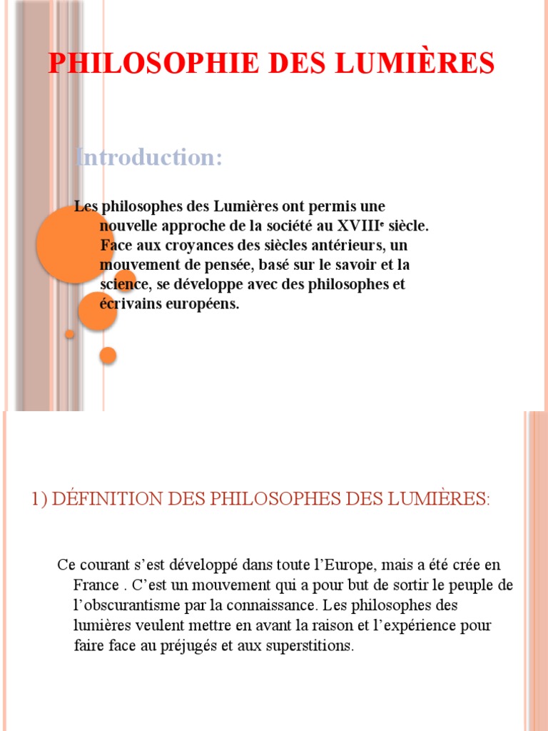 Philosophie Des Lumières | PDF | Siècle des Lumières | Métaphysique