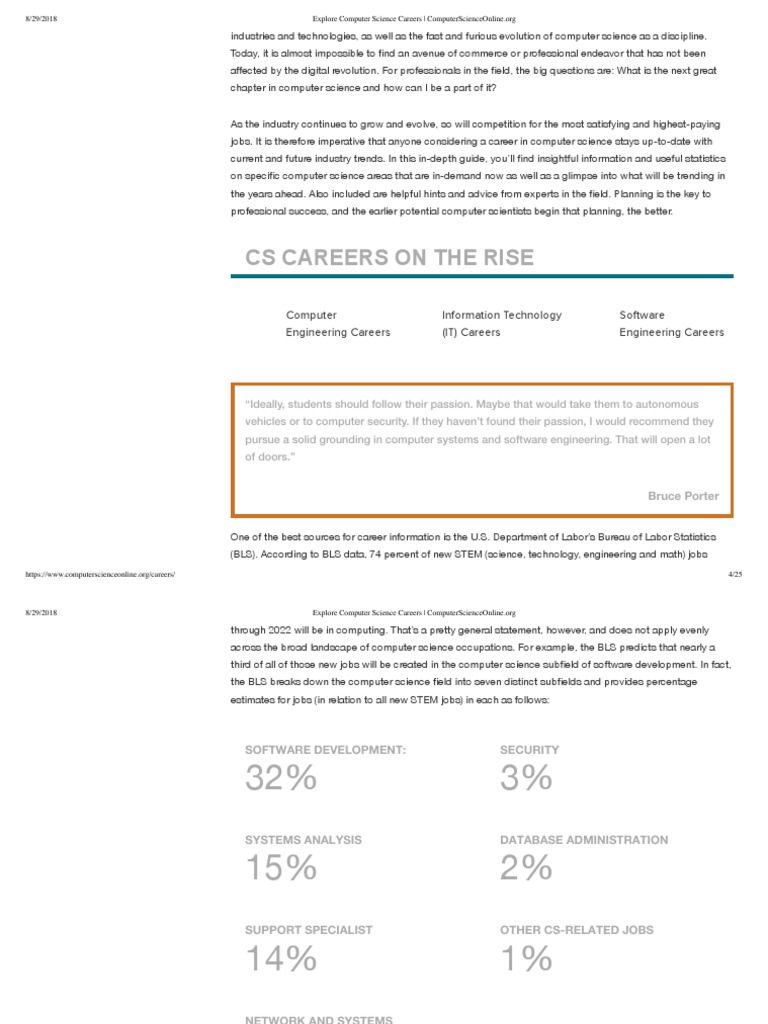 Explore Computer Science Careers | PDF | Programmer | Teachers