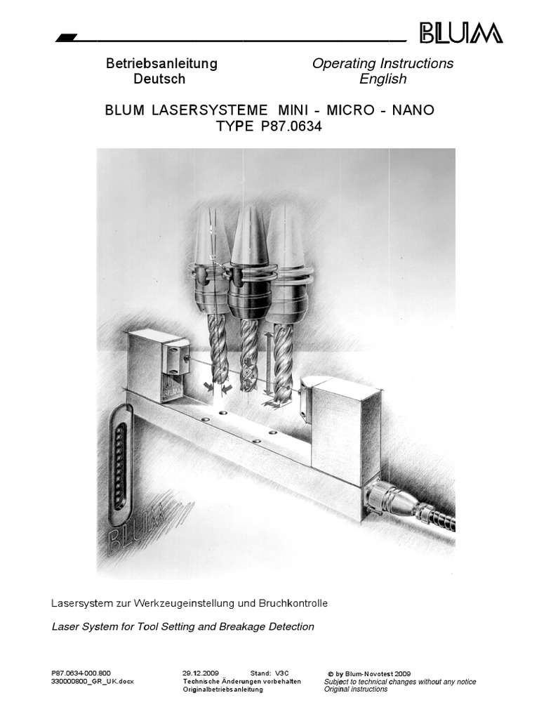 BLUM LASERSYSTEM Betriebsanleitung de | PDF
