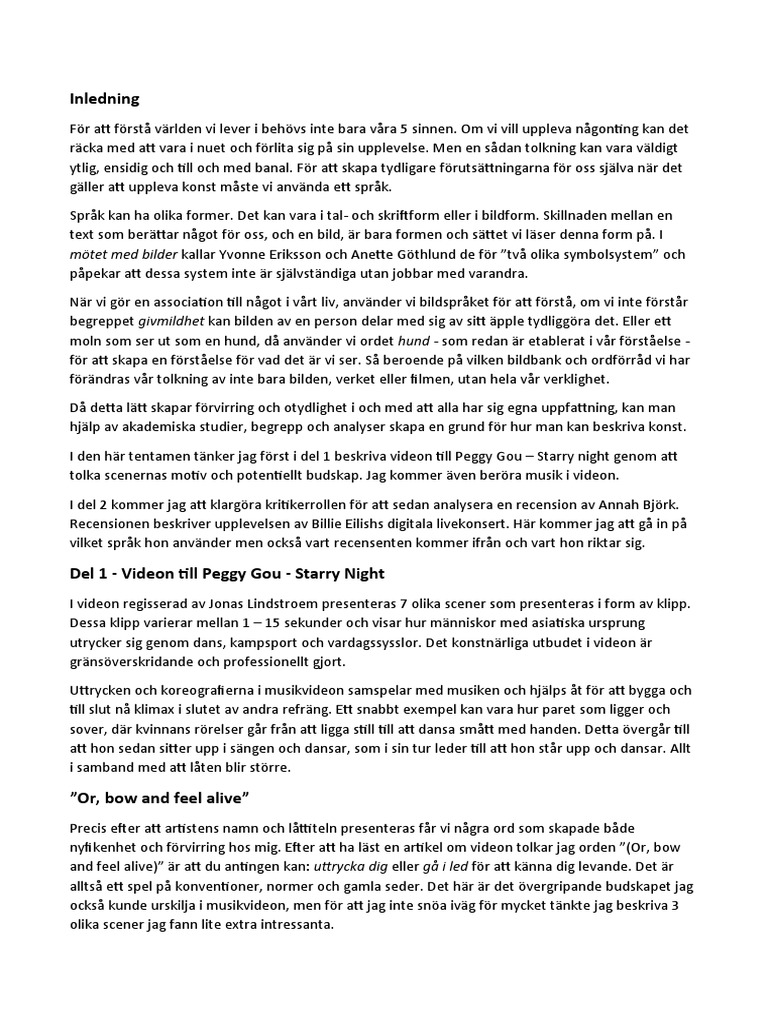 Att beskriva konstnärliga uttryck | PDF