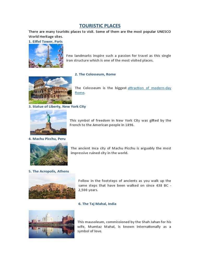 Touristic Places | PDF