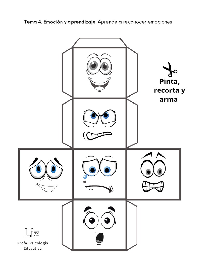 Dado de Emociones para Armar | PDF
