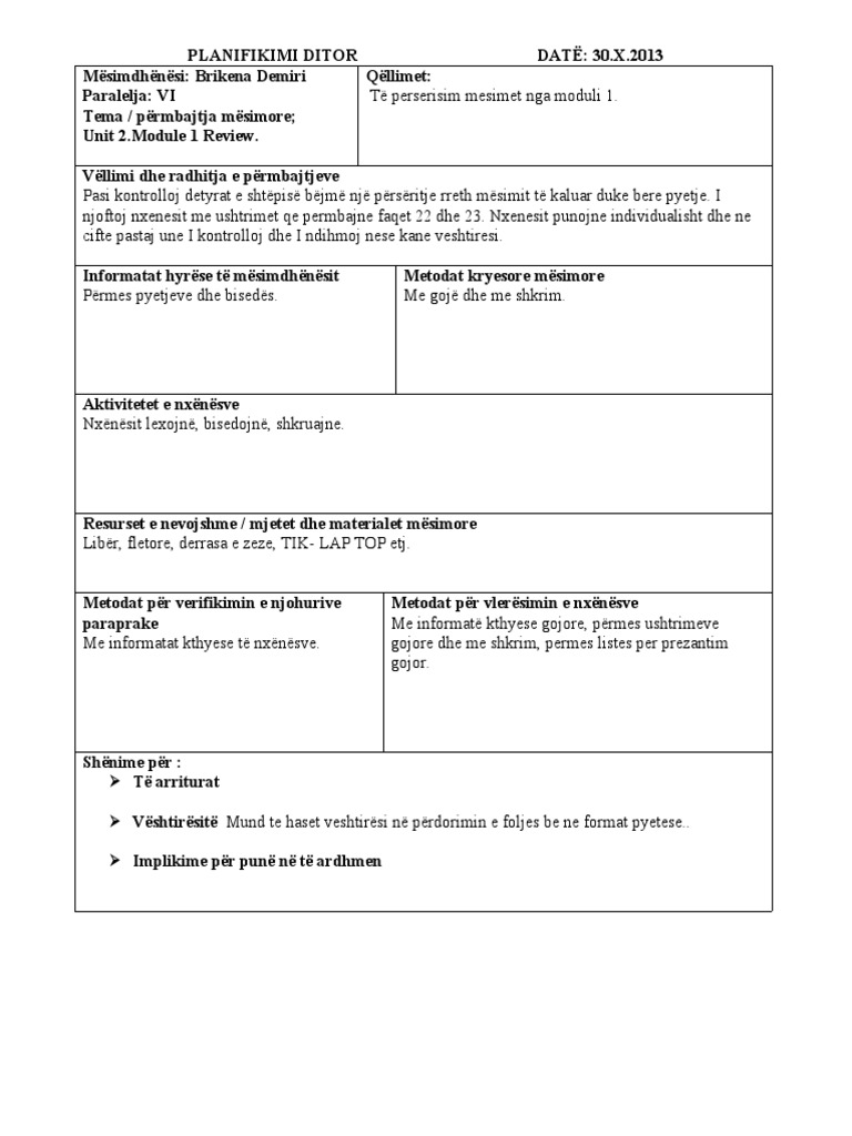 Pergatitje Ditore | PDF