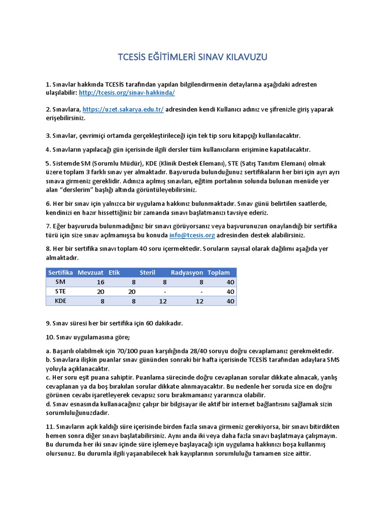 Tcesis Sinav Yonergesi | PDF