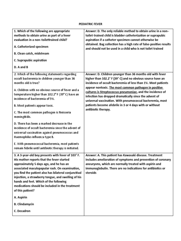 Pediatric Fever | PDF | Fever | Pathogen