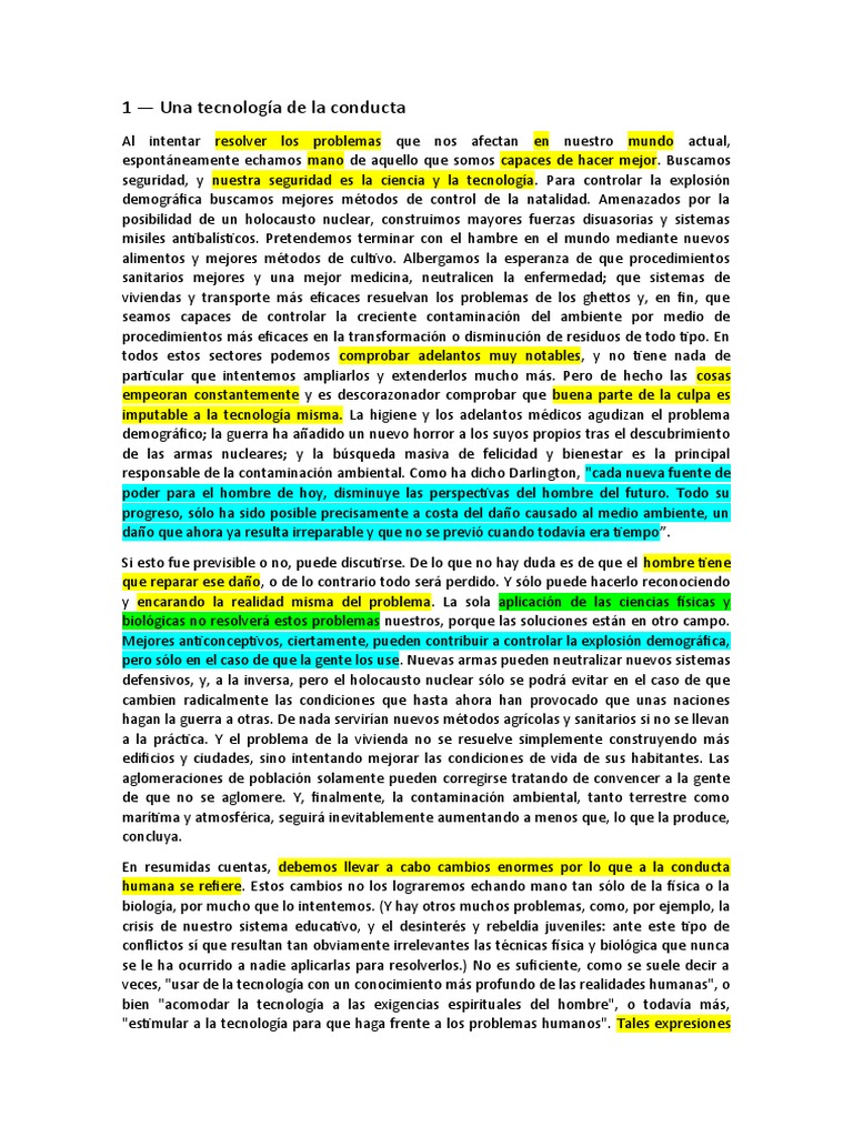 Skinner Pdf Comportamiento Mente