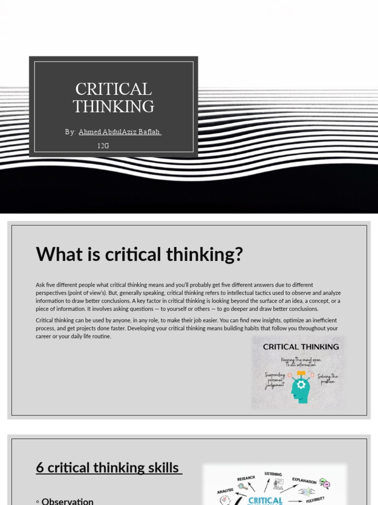 Critical Thinking | PDF | Critical Thinking | Thought