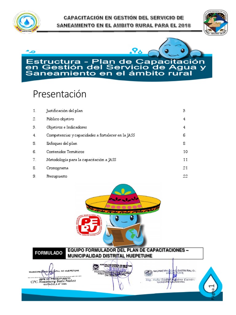 Capacitación JASS para Saneamiento en Huepetuhe | PDF | Agua | Interculturalidad