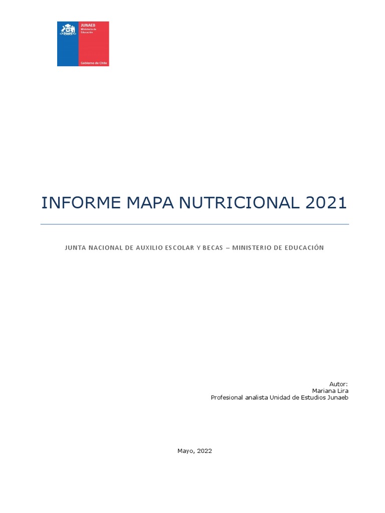 Informe Mapa Nutricional 2021 - Final | PDF | Obesidad | Desnutrición