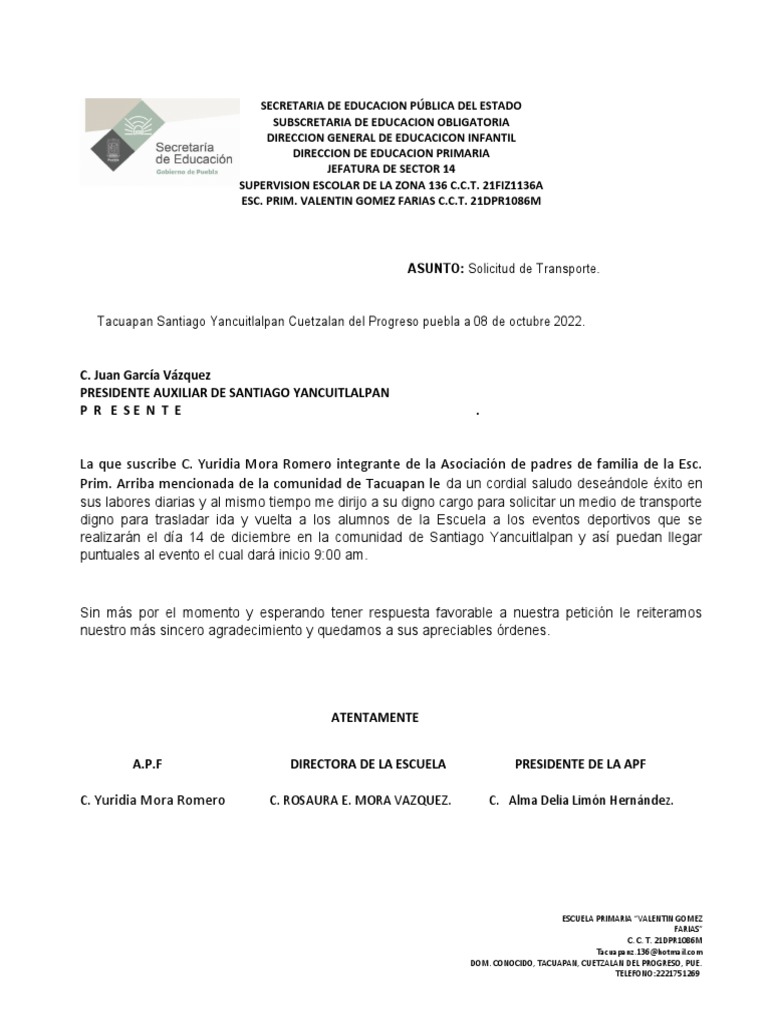 SOLICITUD .Ejemplo | PDF