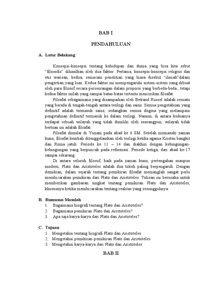 Filsafat Plato Dan Aristoteles | PDF Filsafat Plato Dan Aristoteles | PDF