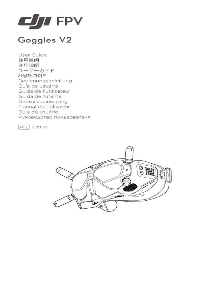 DJI FPV Goggles V2 User Guide | PDF