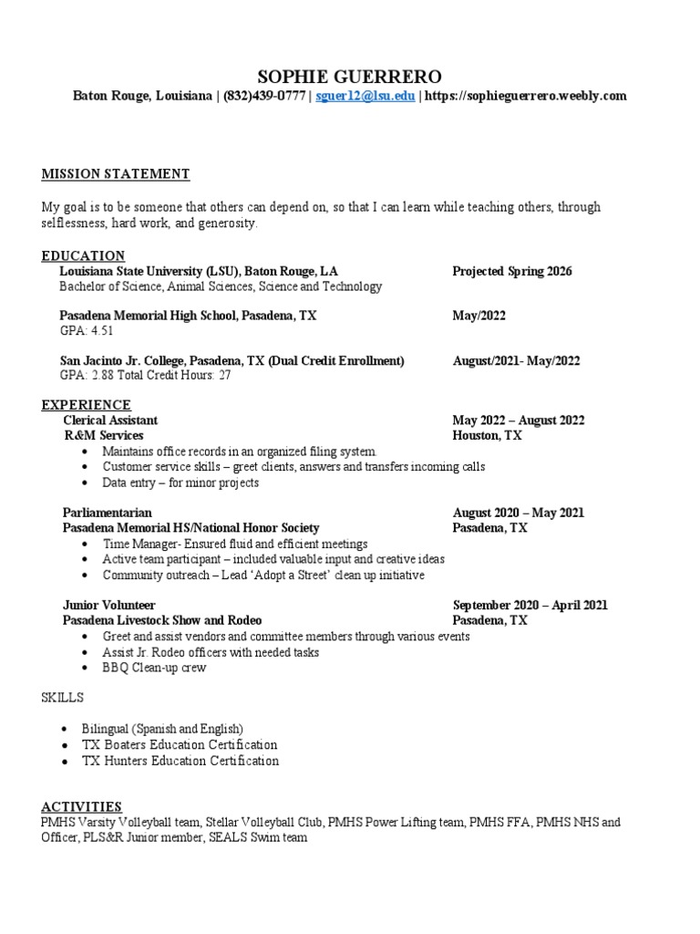 SG Resume Updated | PDF | Career & Growth