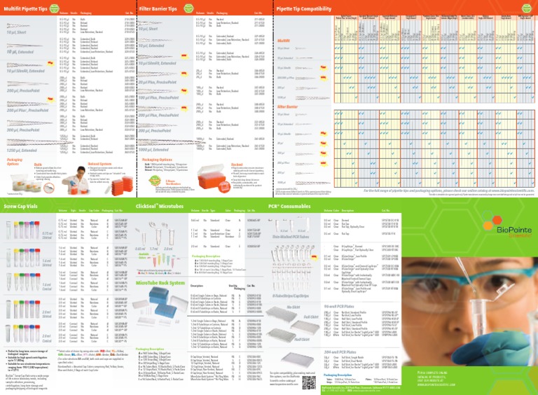Mini Catálogo Biopointe Scientific | PDF | Laboratory Equipment