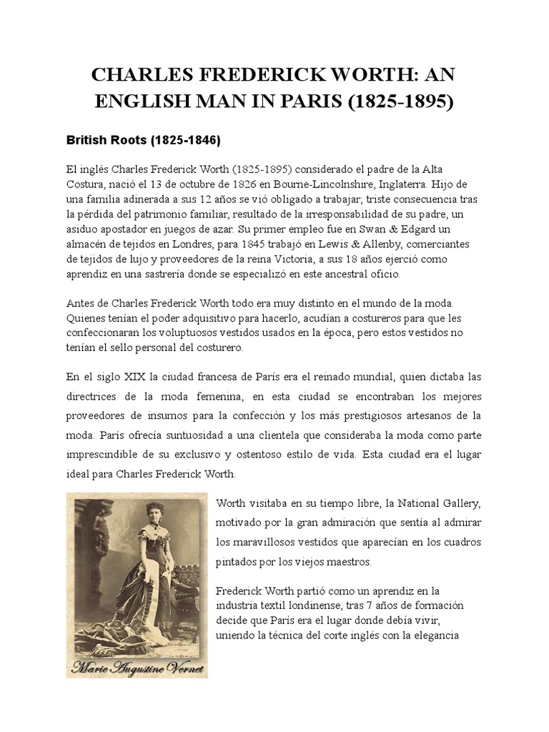 Charles Frederick Worth | PDF | Moda | Ropa