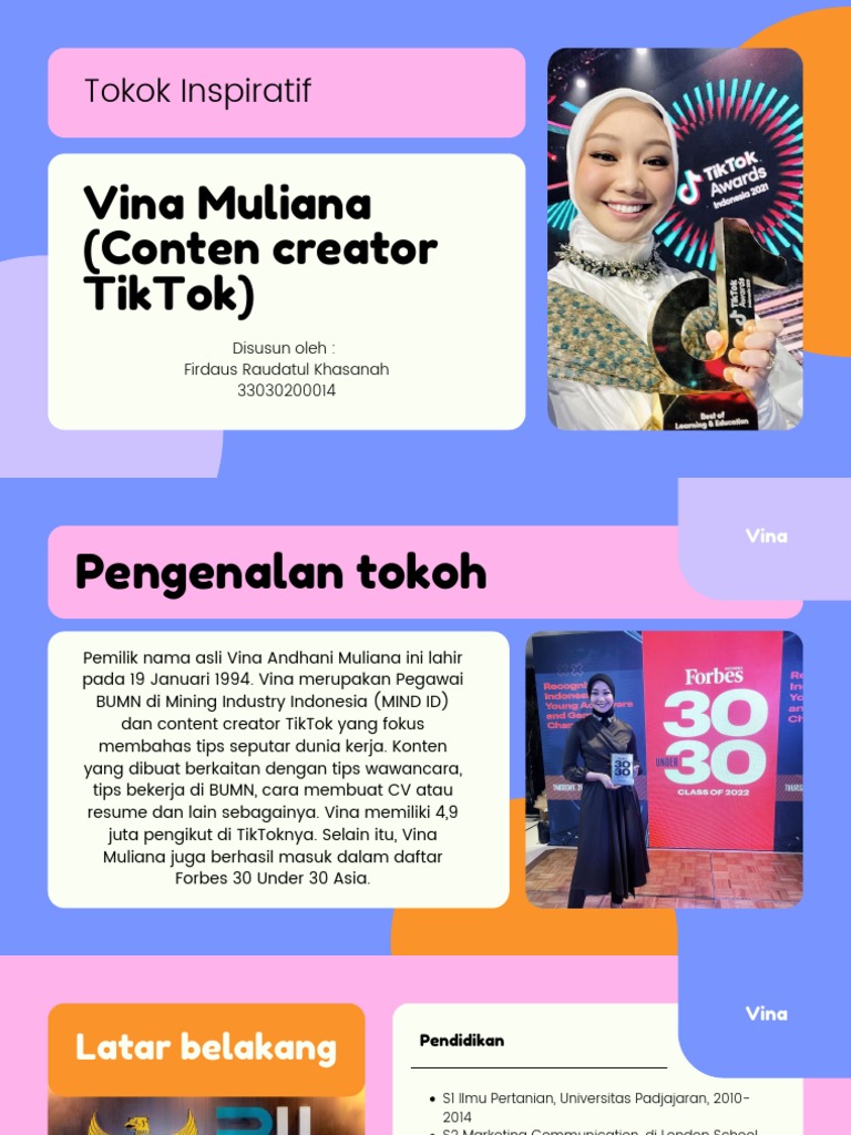 Biografi Vina Muliana: Inspirasi Karier | PDF | Karier & Perkembangan ...