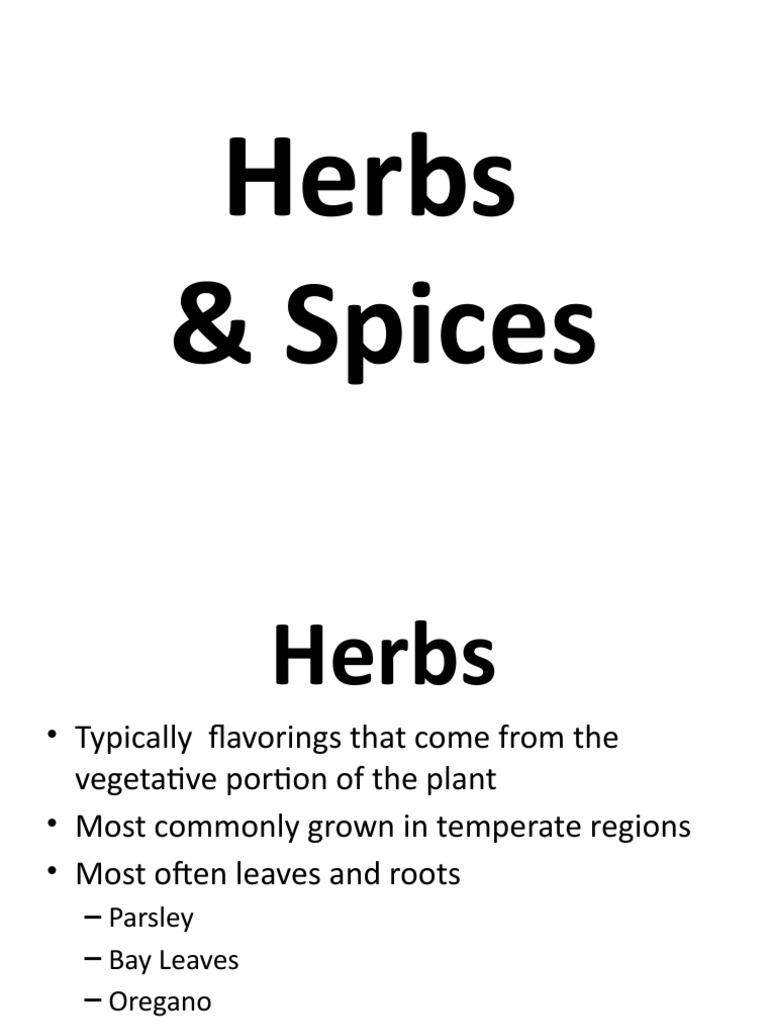 Herbs and Spices | PDF