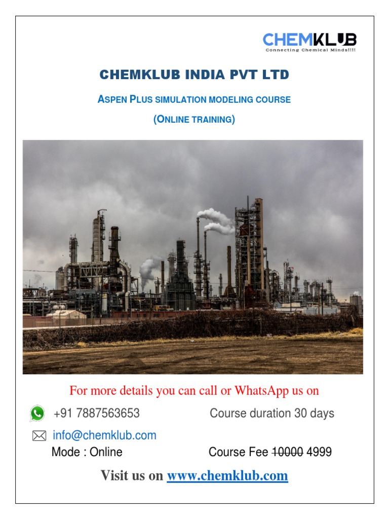 Aspen Plus Course | PDF | Simulation | Chemical Engineering