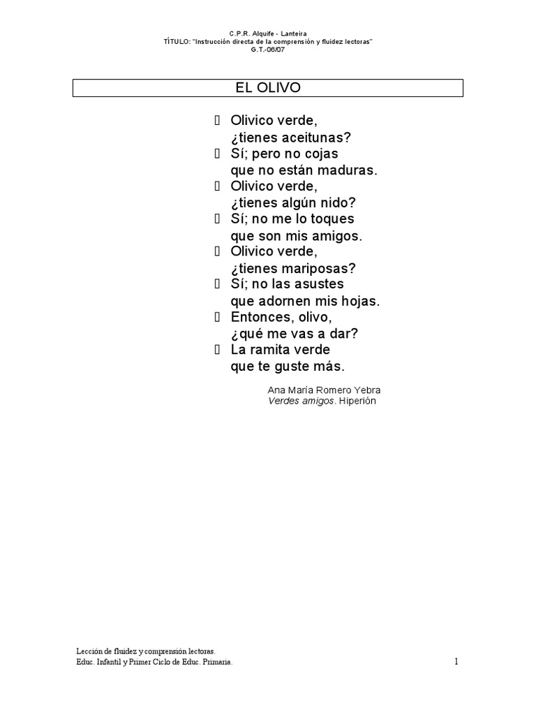 El Olivo | PDF | Aceituna