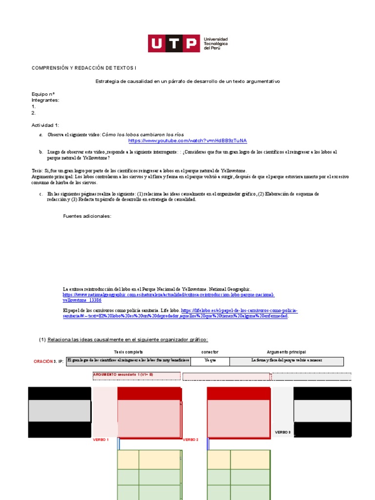 Semana 12 - Consigna para La Tarea | PDF | Parque Nacional Yellowstone
