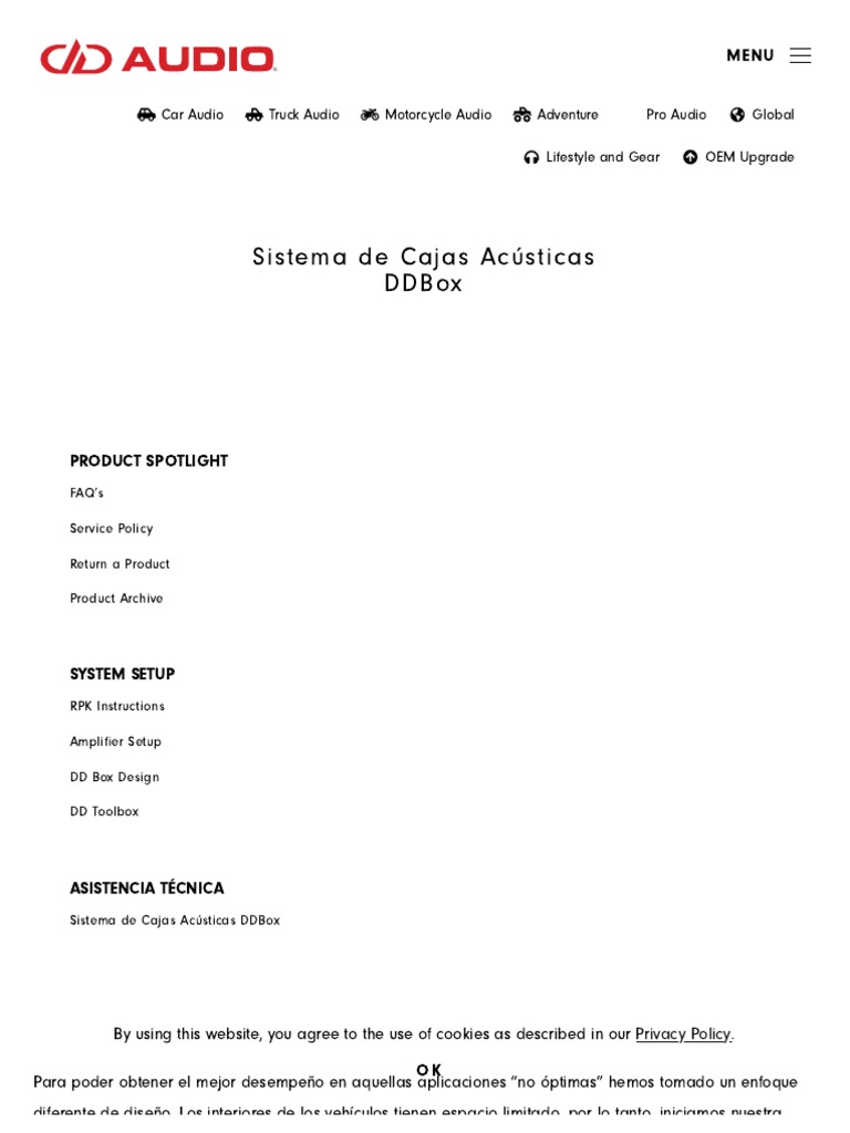 Sistema de Cajas Acústicas DDBox - DD Audio | PDF | Altoparlante | Volumen