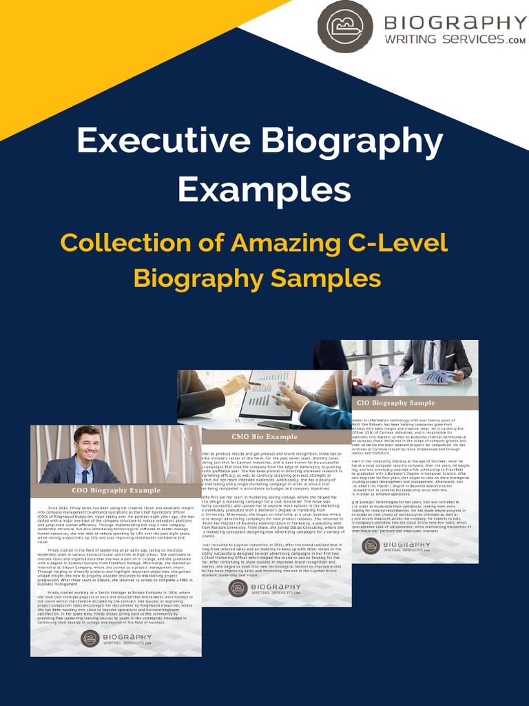 Executive Biography Examples: A Collection of Inspiring C-Level ...