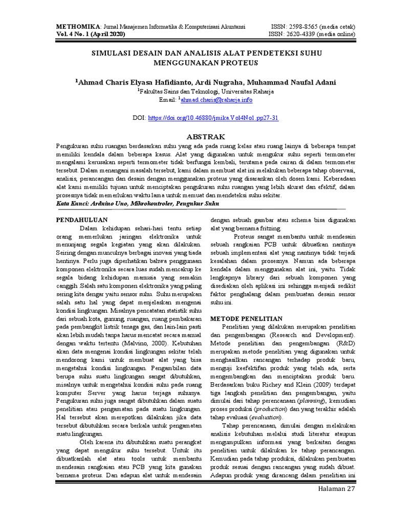 Artikel 5-27-31 Simulasi Desain Dan Analisis Alat Pendeteksi Suhu ...