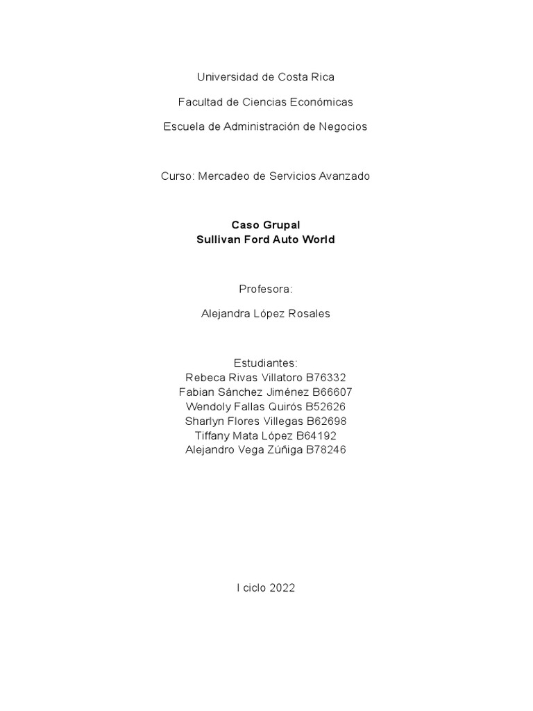 Sullivan Ford Auto World | PDF | Marketing | Cliente