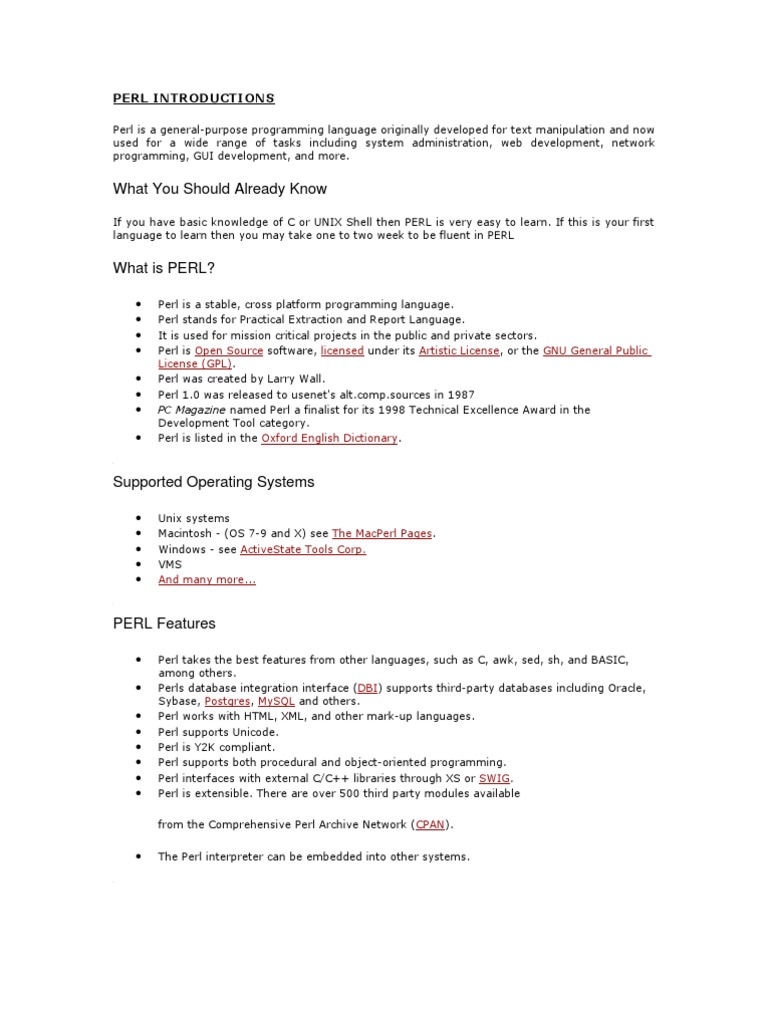 Perl | Download Free PDF | Scope (Computer Science) | Perl