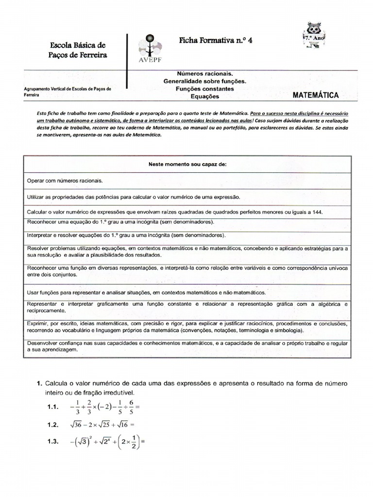 Mat 7 FT 4 EBPF 7 Abr | PDF