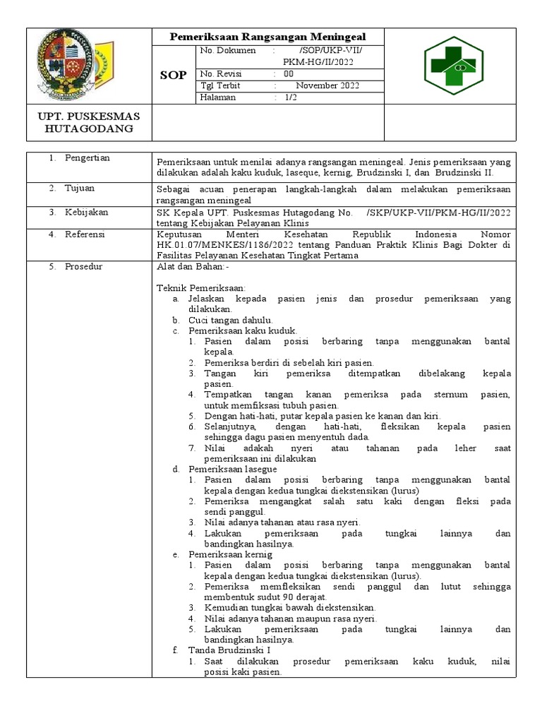 RANGSANGAN MENINGEAL | PDF