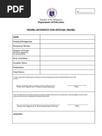 Official Travel Authority Form | PDF