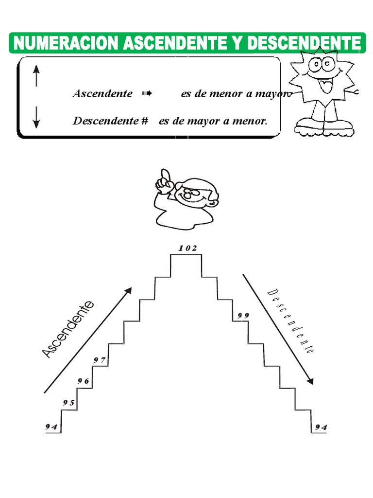 Numeracion Ascendente y Descendente para Segundo de Primaria | PDF
