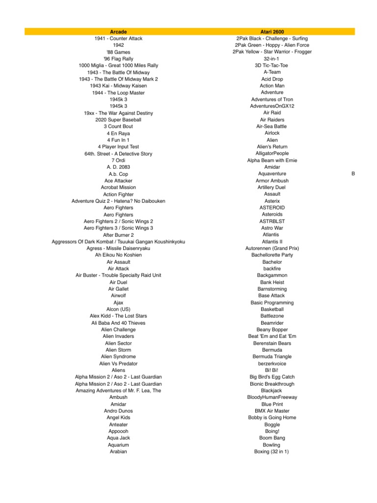 Arcade Atari 2600 | PDF