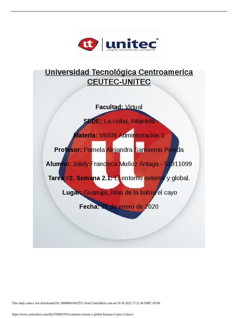 Universidad Tecnológica Centroamerica Ceutec-Unitec | PDF | Honduras ...