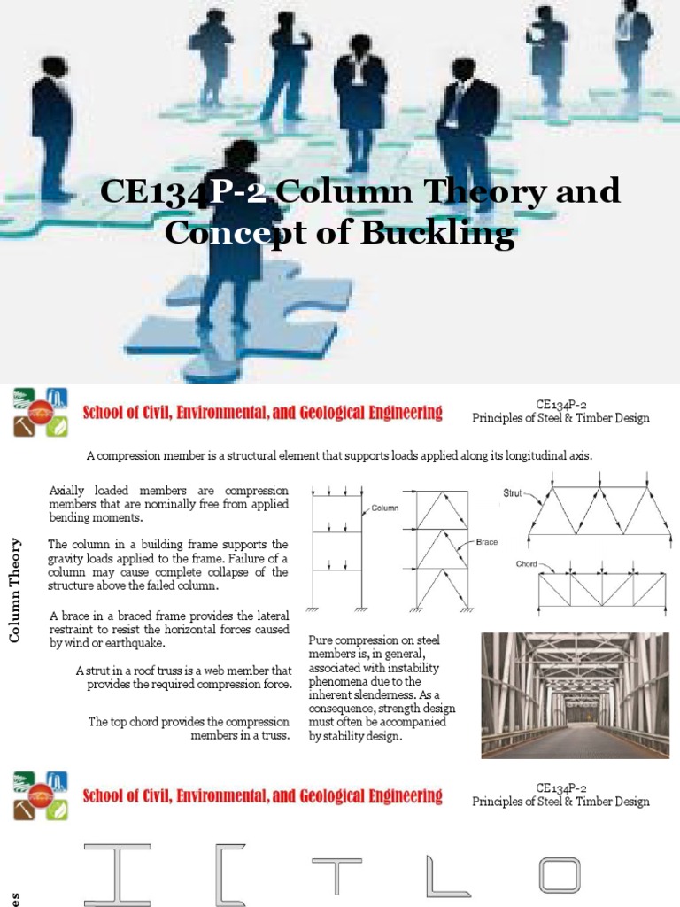 07 CE134P-2 Column Theory and Concept of Buckling | PDF | Buckling | Column