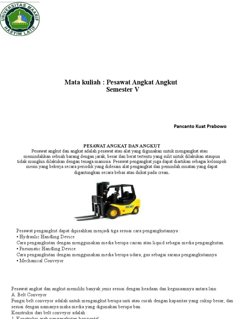Pengertian Pesawat Angkat dan Angkut | PDF | Sains & Matematika ...