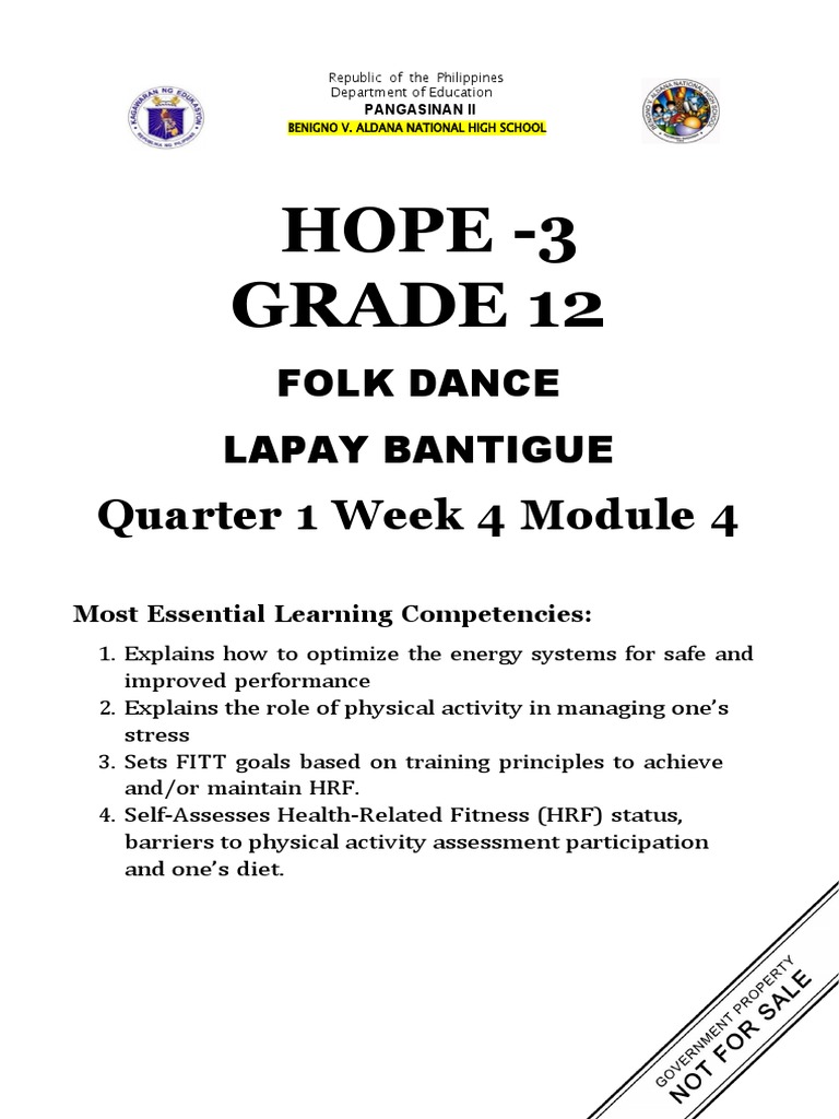 HOPE-3 Q1 W4 Mod4 | PDF | Dances | Folk Music
