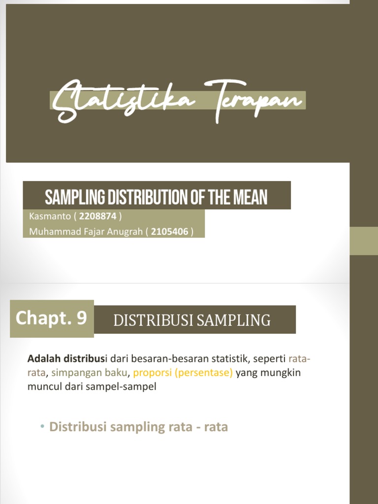 Distribusi Sampling Rata - Rata | PDF