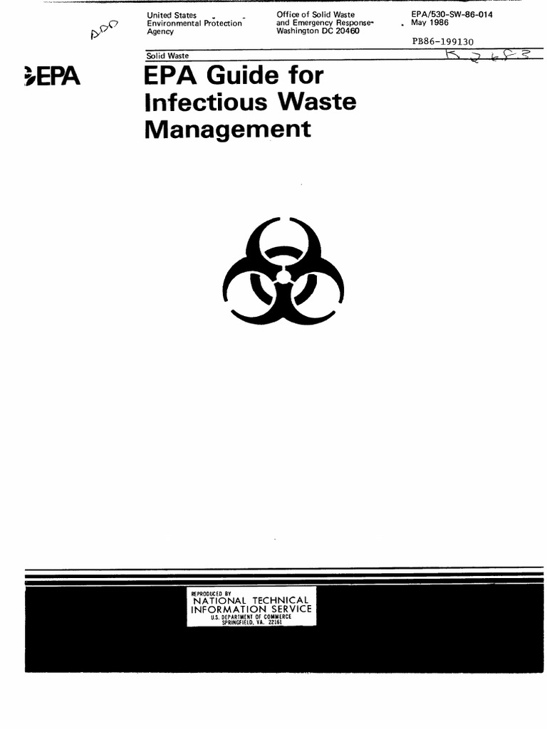 EPA - Guide For Infectious Waste Management | PDF