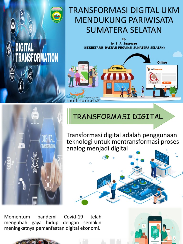 DISPERIN SUMSEL - SUPRIONO - TRANSFORMASI DIGITAL UKM MENDUKUNG PARIWISATA SUMSEL Rev | PDF