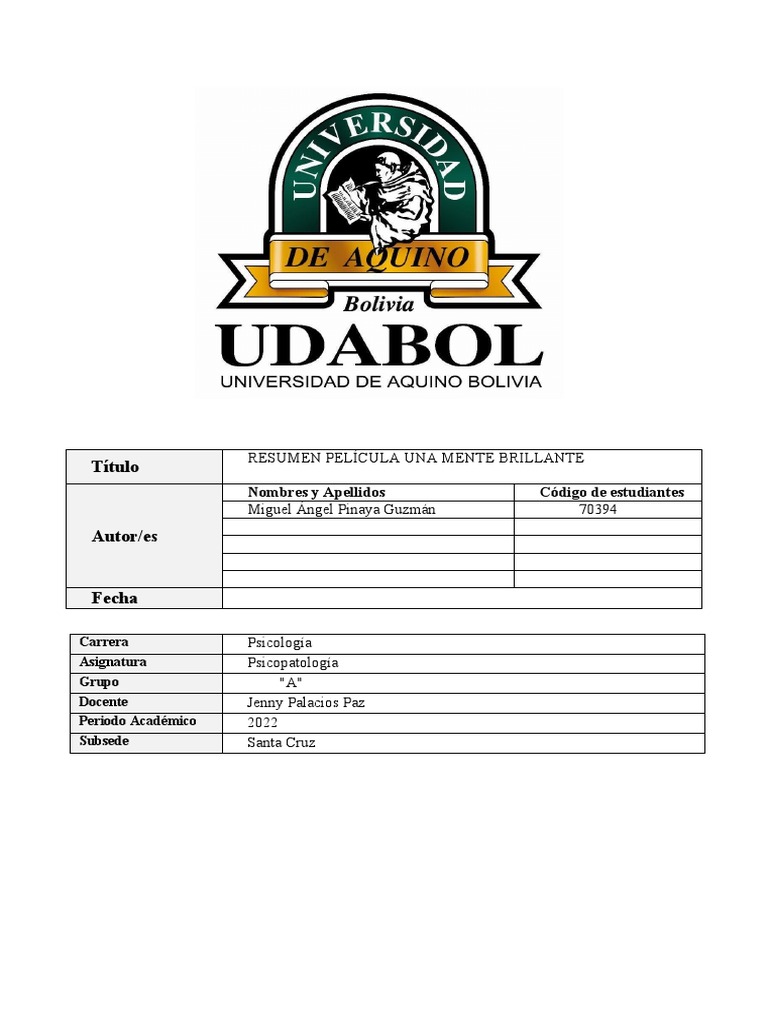 Resumen Película Miguel Pinaya | PDF
