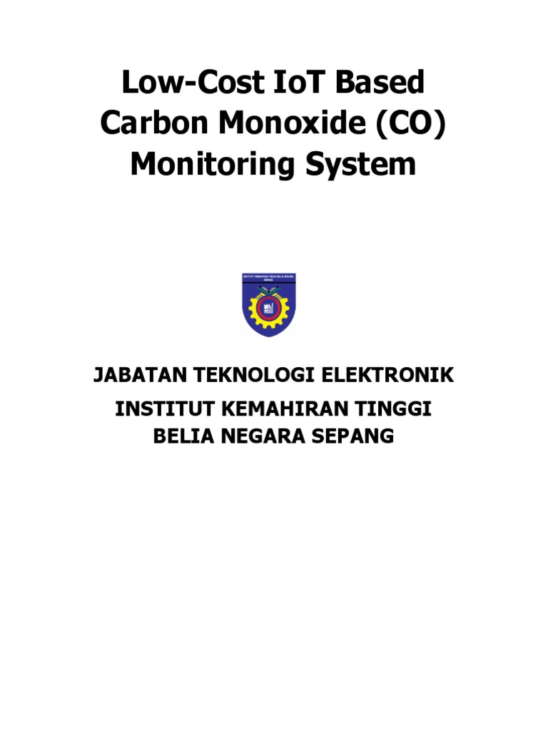 Projek Inovasi Iot Carbon Monoxide Monitoring System | PDF | Internet Of Things | Exhaust Gas