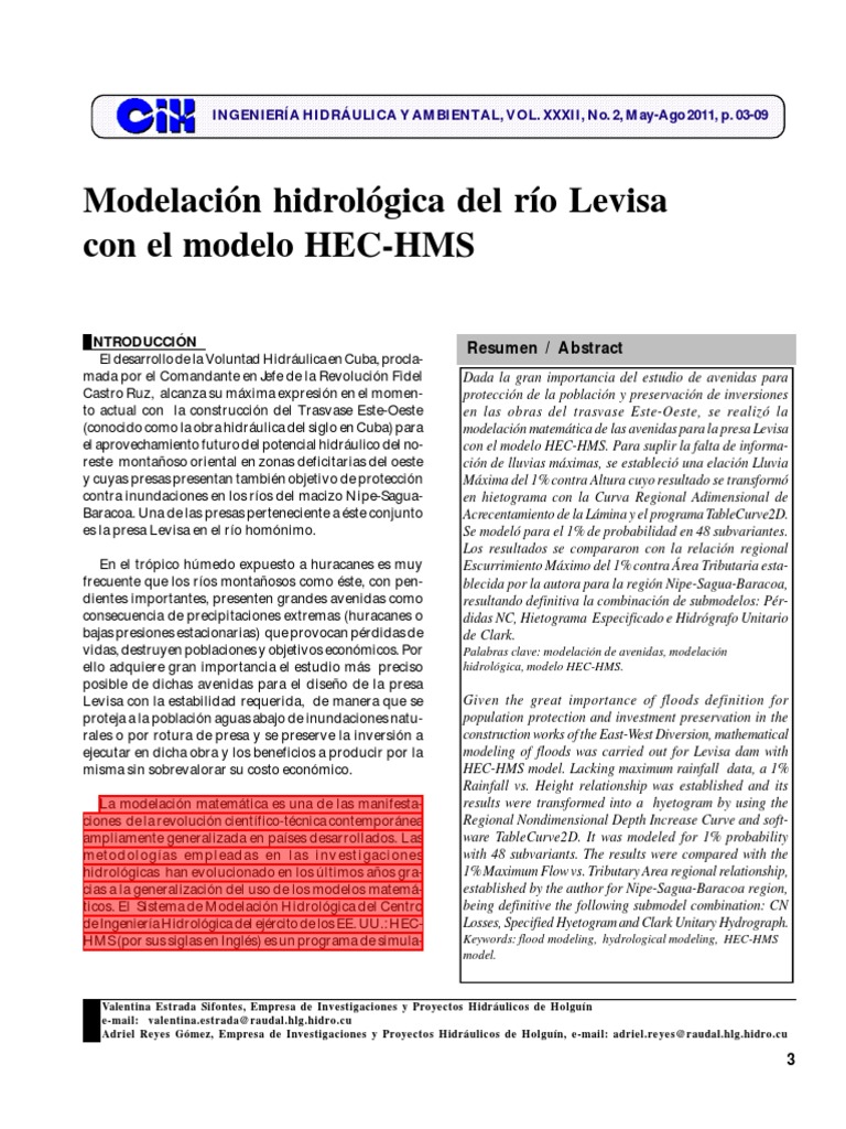Modelacion Hec Hms | PDF | Hidrología | Río