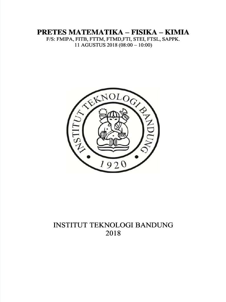 Soal Pretest Mafiki Itb | PDF