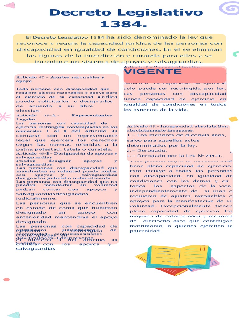 Decreto Legislativo 1384.: Vigente | PDF | Invalidez | Competencia (ley)