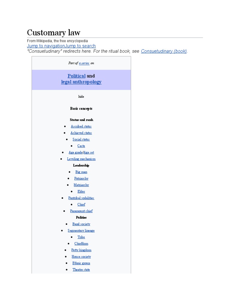 Explore Customary Law Origins and Processes | PDF | Justice | Crime ...